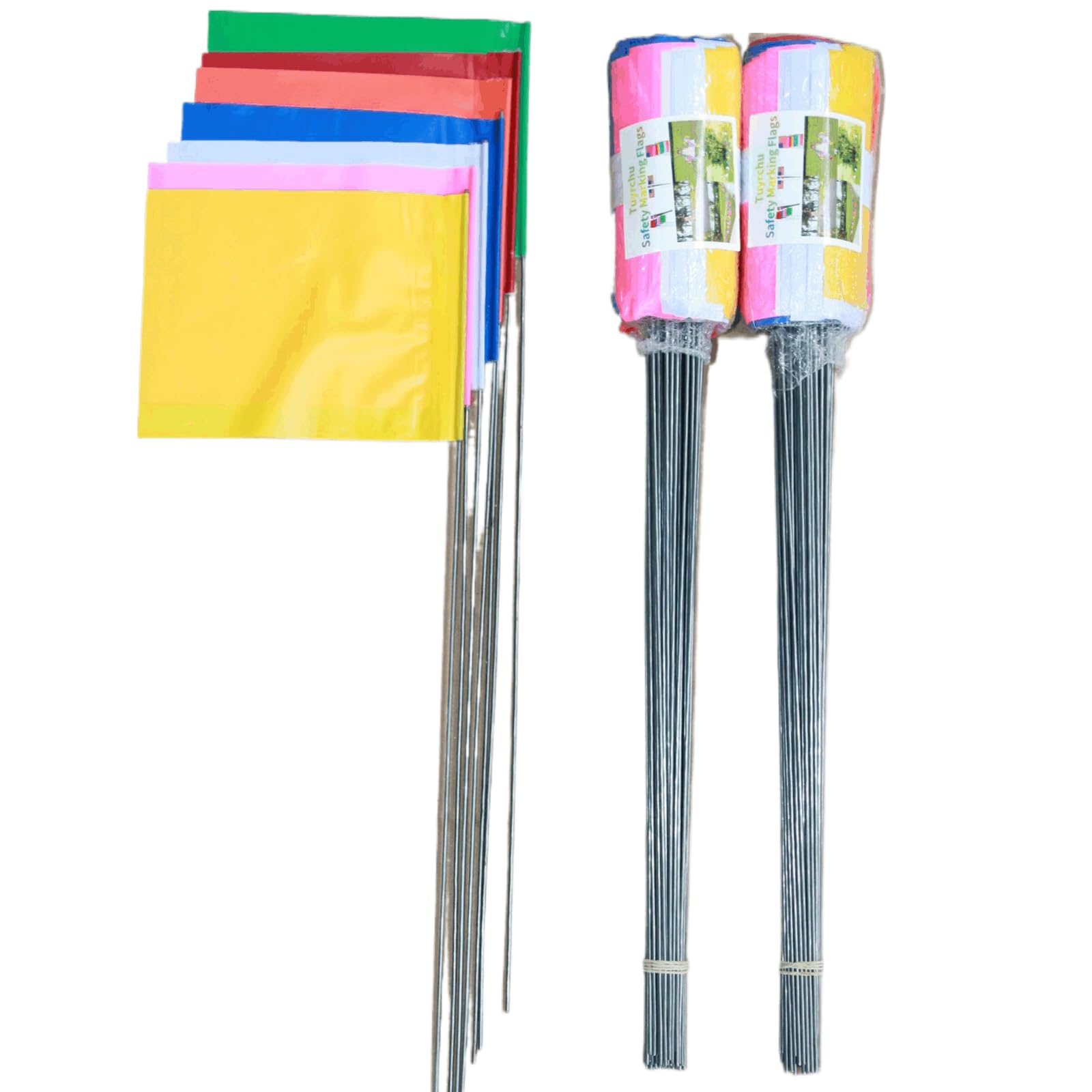 Snapklik.com : Tuyrchu Marking Flags, 7 Colors Safety Flags For Outside ...