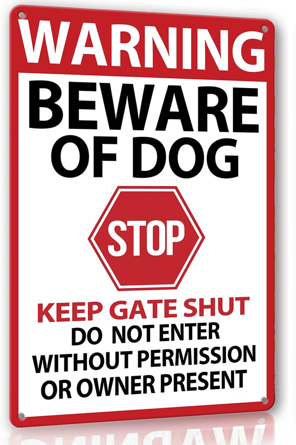 Amazon.com: Metal Warning American Bully Dog Sign for Fence Beware of ...