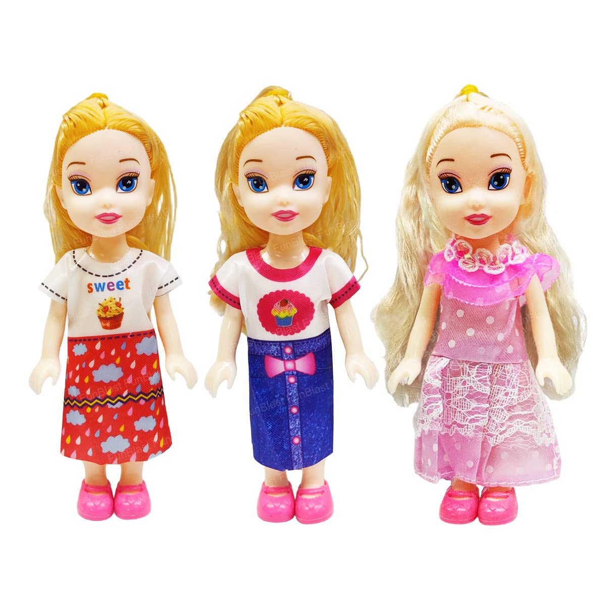 Buy FunBlast Dolls for Girls - Realistic Three Sister Dolls for Kids ...