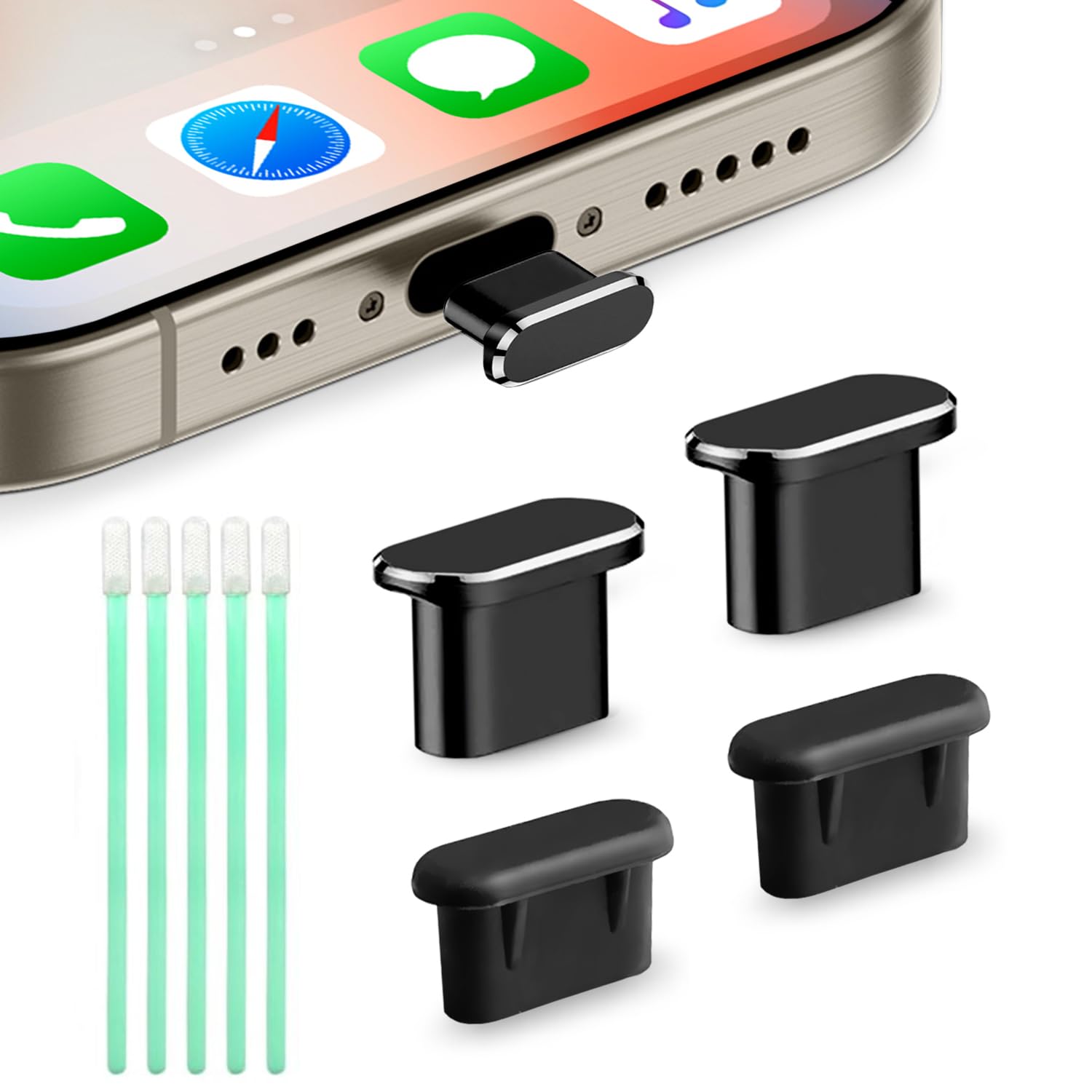 Amazon.com: USB C Dust Plug iPhone 15, 16 USB C Port Cover Compatible ...