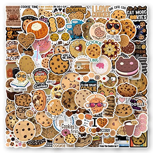 Snapklik.com : Cookie Stickers 100 Pcs Waterproof Cute Food Stickers ...