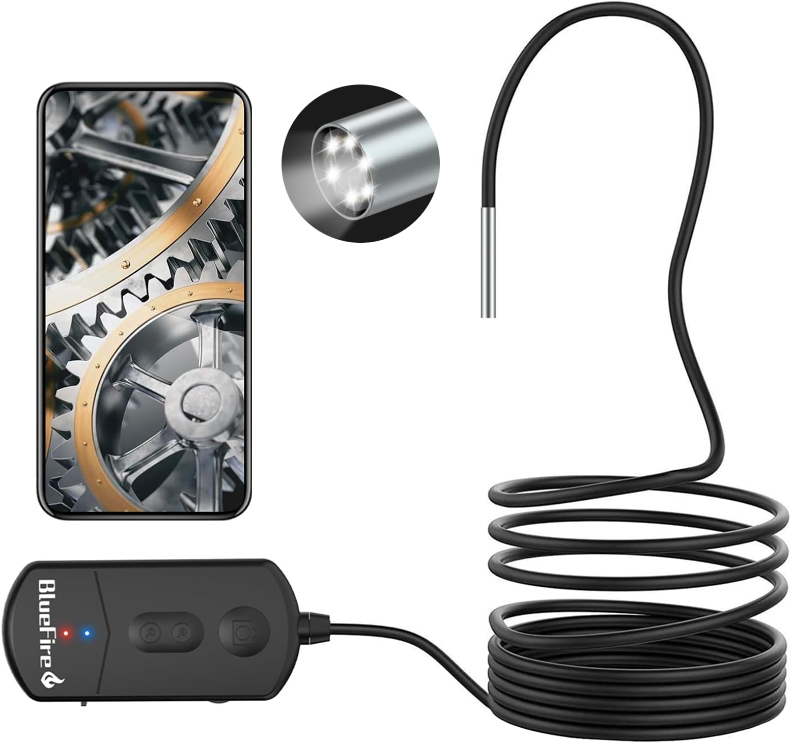 BlueFire Industrial Endoscope, 3.9mm Super Slim Industrial Borescope ...