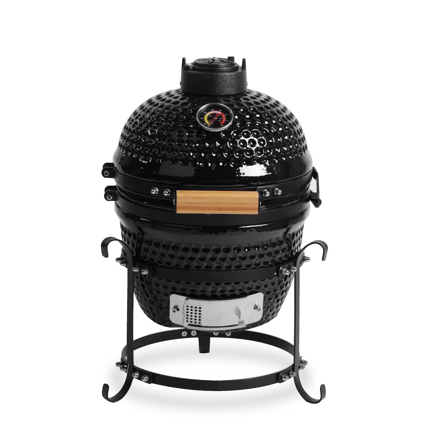 AUPLEX 13" Kamado, Ceramic BBQ Charcoal Grill, Mini Portable Clay ...