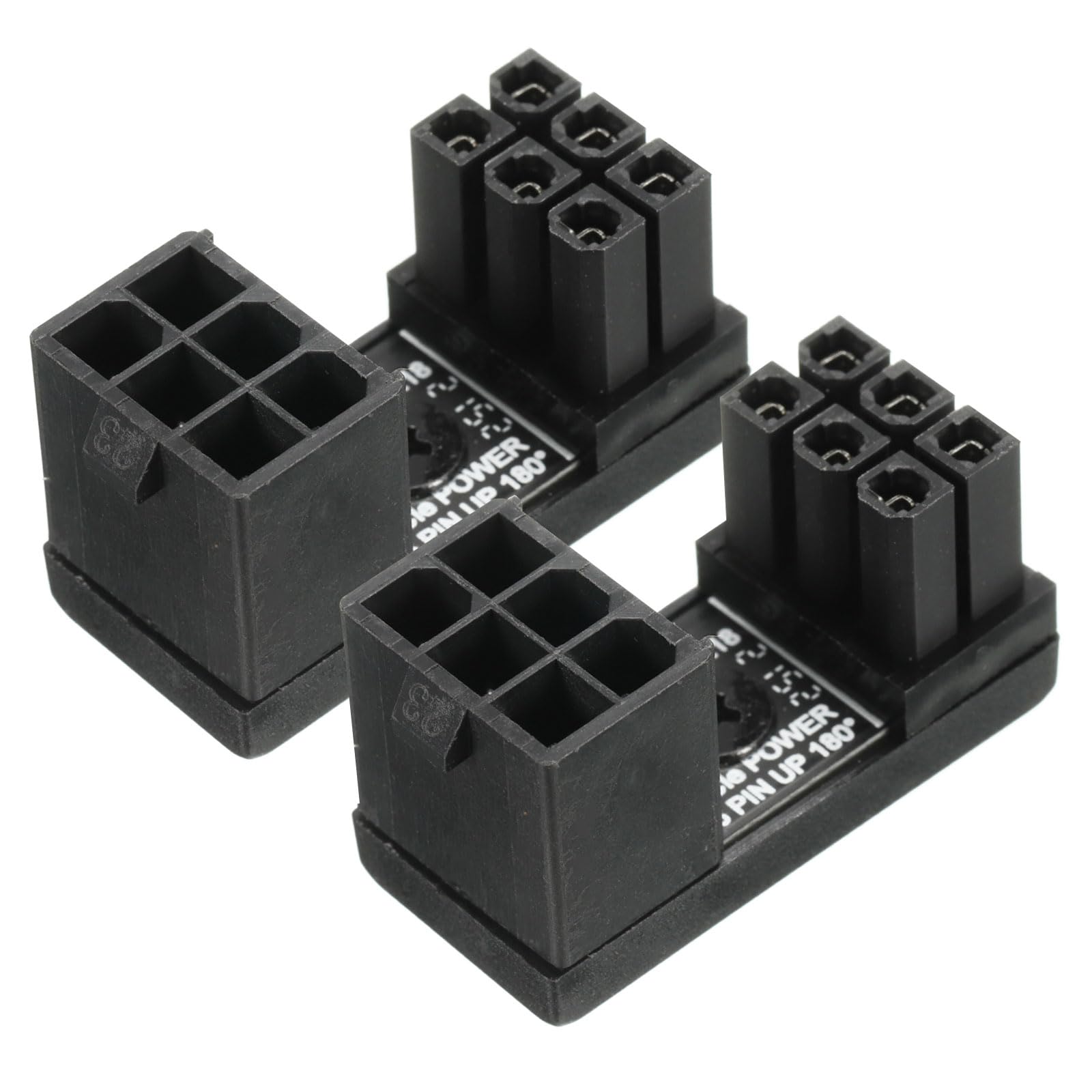 Amazon.com: MECCANIXITY ATX 6 Pin Female to 6Pin Male 180 Degree Angled ...