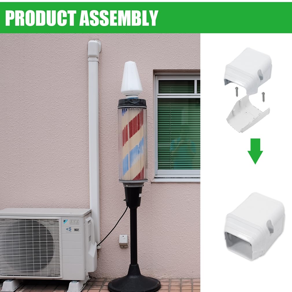Snapklik.com : 4 W Duct End, Level Bend Cover, Decorative PVC Line Set ...