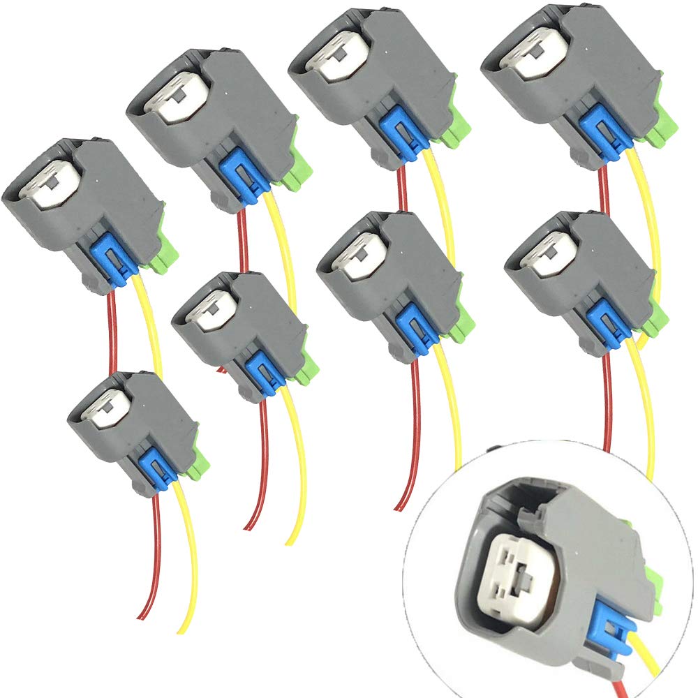 Buy EV6 Fuel Injector Connector Pigtail Wiring LS2 LS3 LS7 LS9 GM 8 Set ...