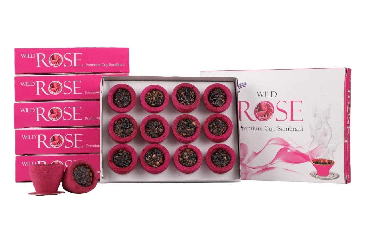 Charu Rose Sambrani Cup Dhoop (Pack of 12) : Amazon.in: Home & Kitchen