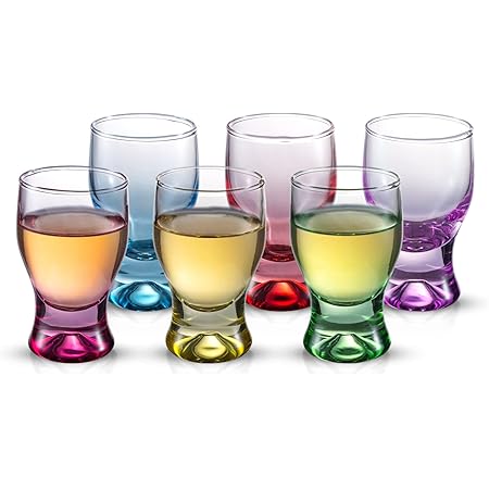 Amazon.com | M&N HOME 6 Pack Shot Glass Set, Glass Shot Glasses, Cute ...