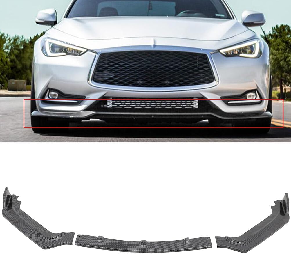 Amazon.com: ECCPP V Style Front Bumper Lip PP fit for 2017-2020 for ...