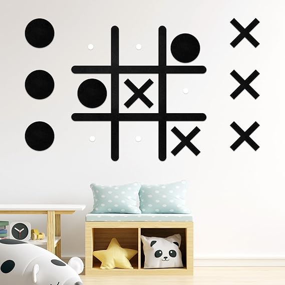 Amazon.com: VercanMonth Giant Tic Tac Toe Game - Felt Funtic Wall Mount ...