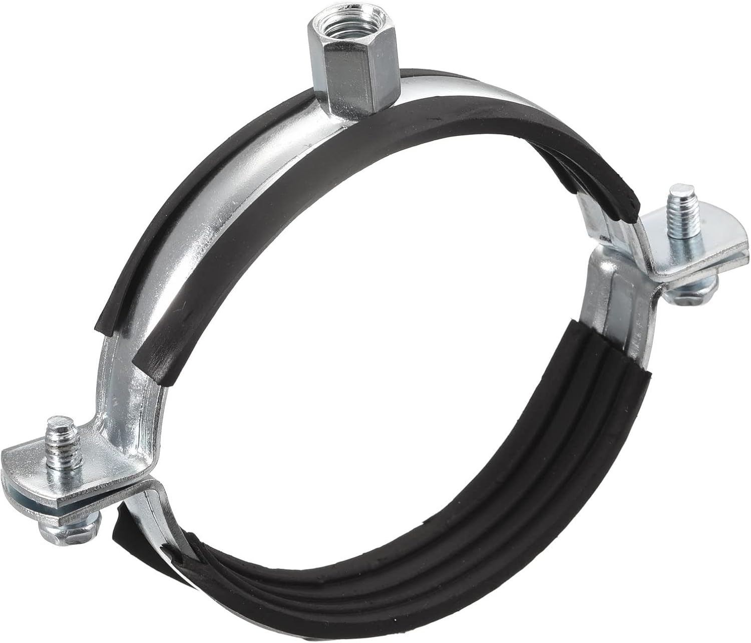 Sourcing Map 90mm Carbon Steel Pipe Strap Clamps, M8/M10 Nut Size, 1 ...