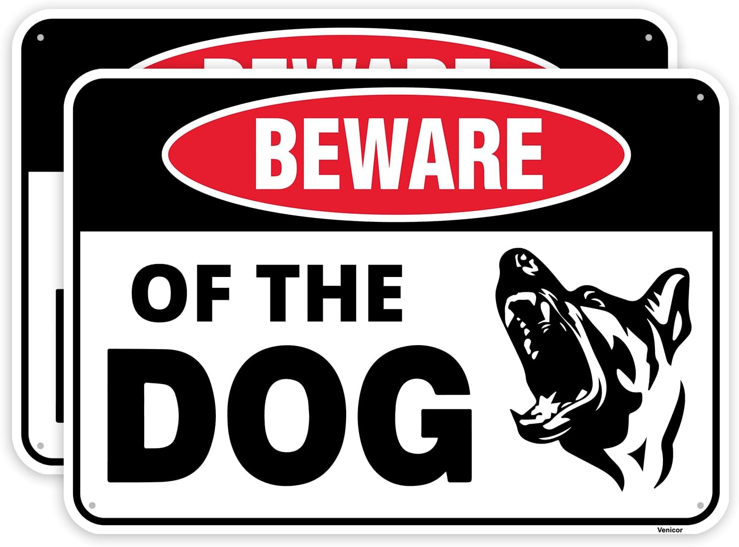 Amazon.com : Beware of Dog Sign, 8x12 Aluminum Dog Warning Signs for ...