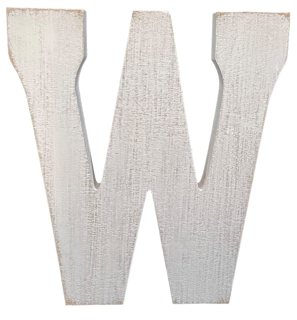 Snapklik.com : ABELOTS Large Wood Letter Distressed White Wash Alphabet ...