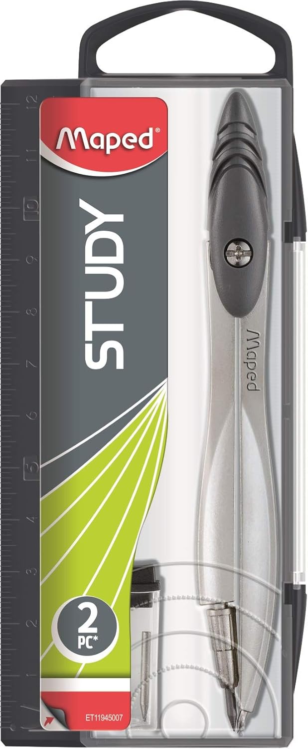 Maped - Compas mine Study + étui-mines - Métal - Pour scolaire ...