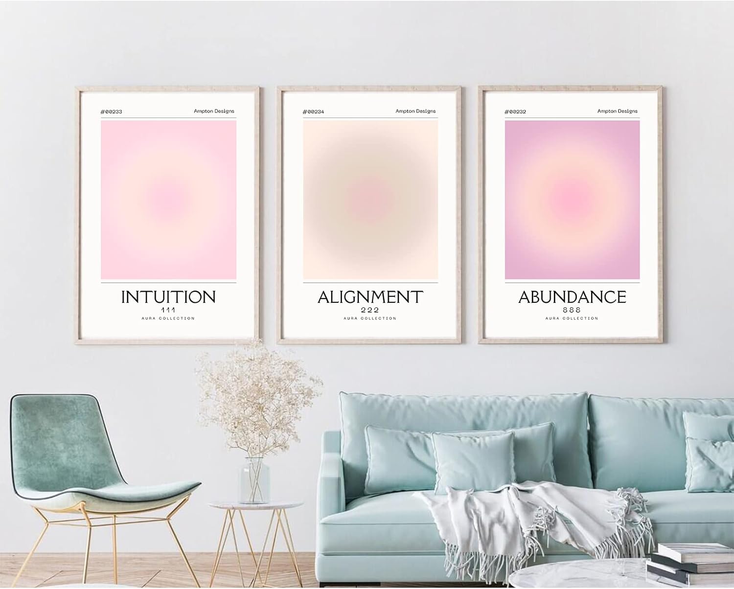 Amazon.com: Positive Aura Poster Set of 3 Colorful Spiritual Posters ...