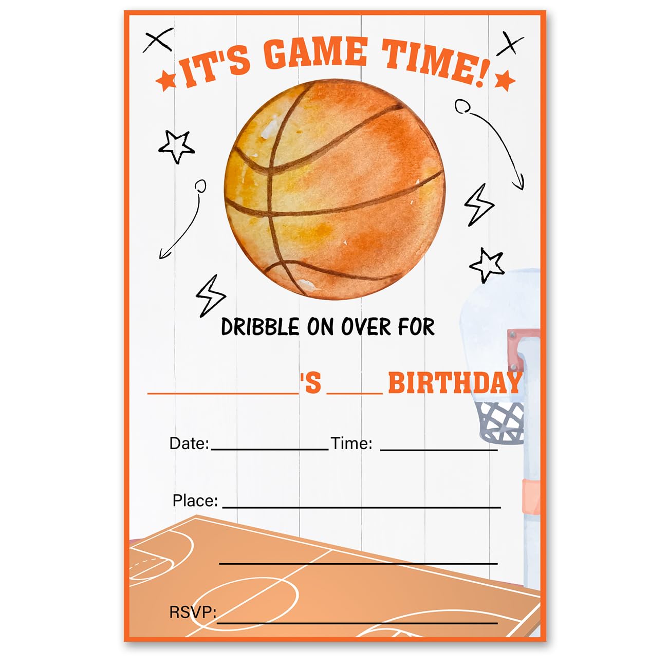 Basketball Themed Invitation Template