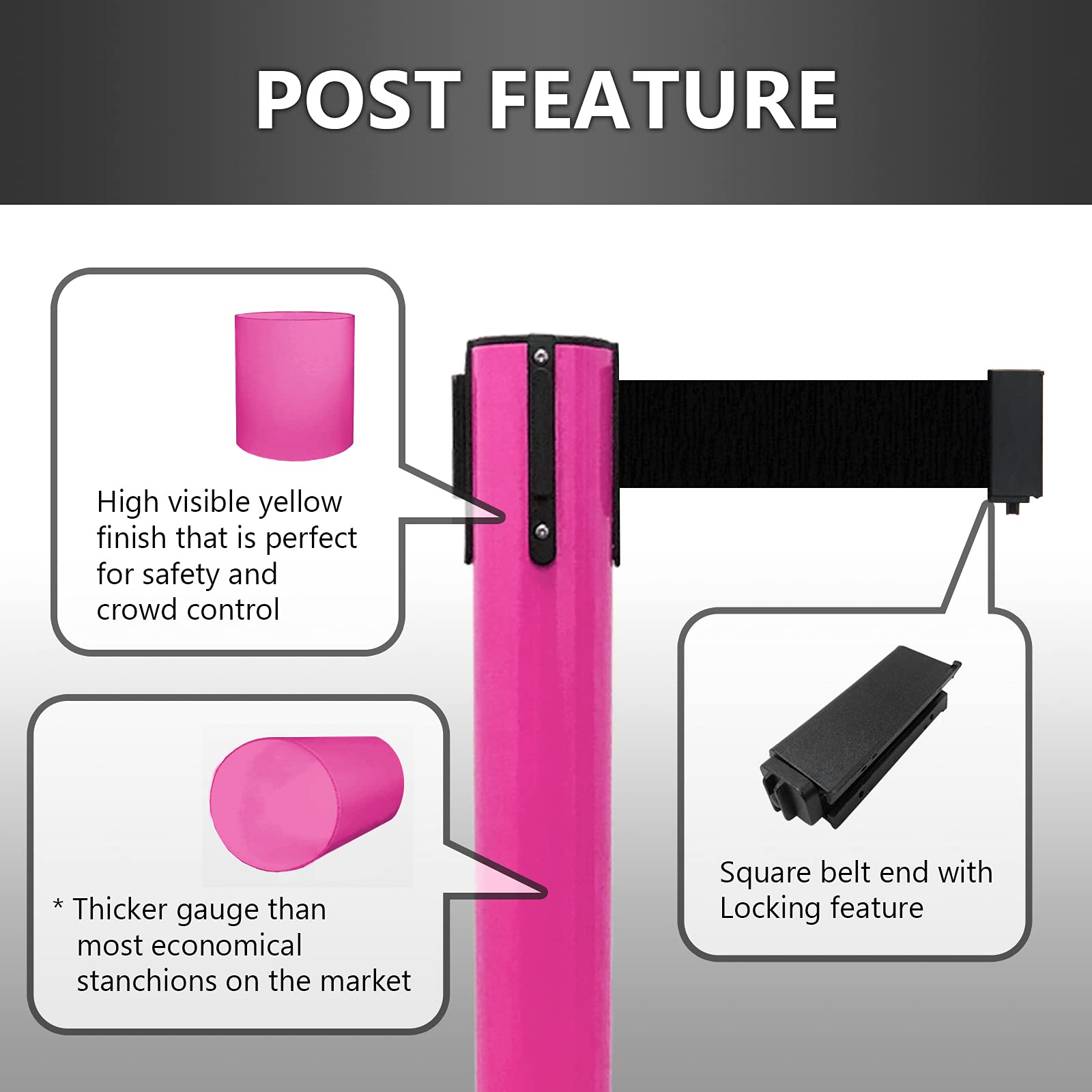 Snapklik.com : VIP Crowd Control Retractable Belt Stanchion Queue ...