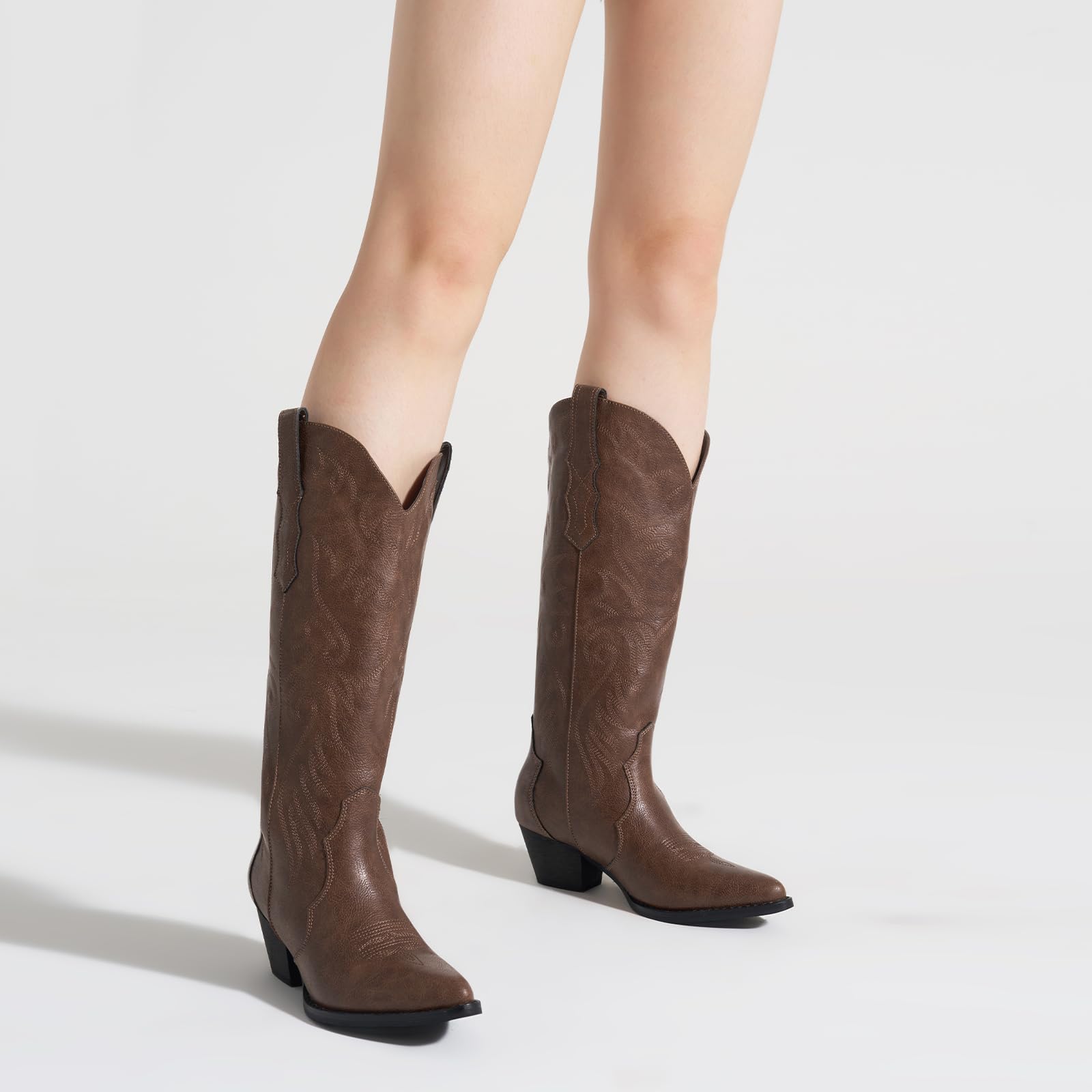 Snapklik.com : Rollda Cowboy Boots For Women Cowgirl Boots Embroidered ...