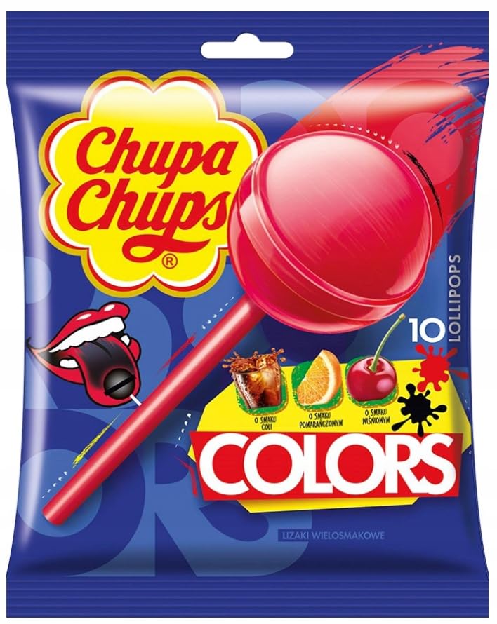 Buy Chupa Chups Lollipops e Colors Red, Yellow & Black and Experience ...