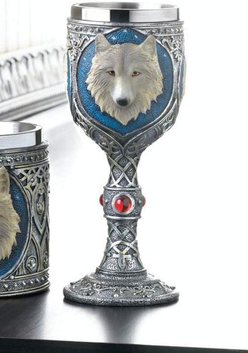 Amazon.com | medieval Dire WOLF direwolf throne bar Goblet Drink wine ...