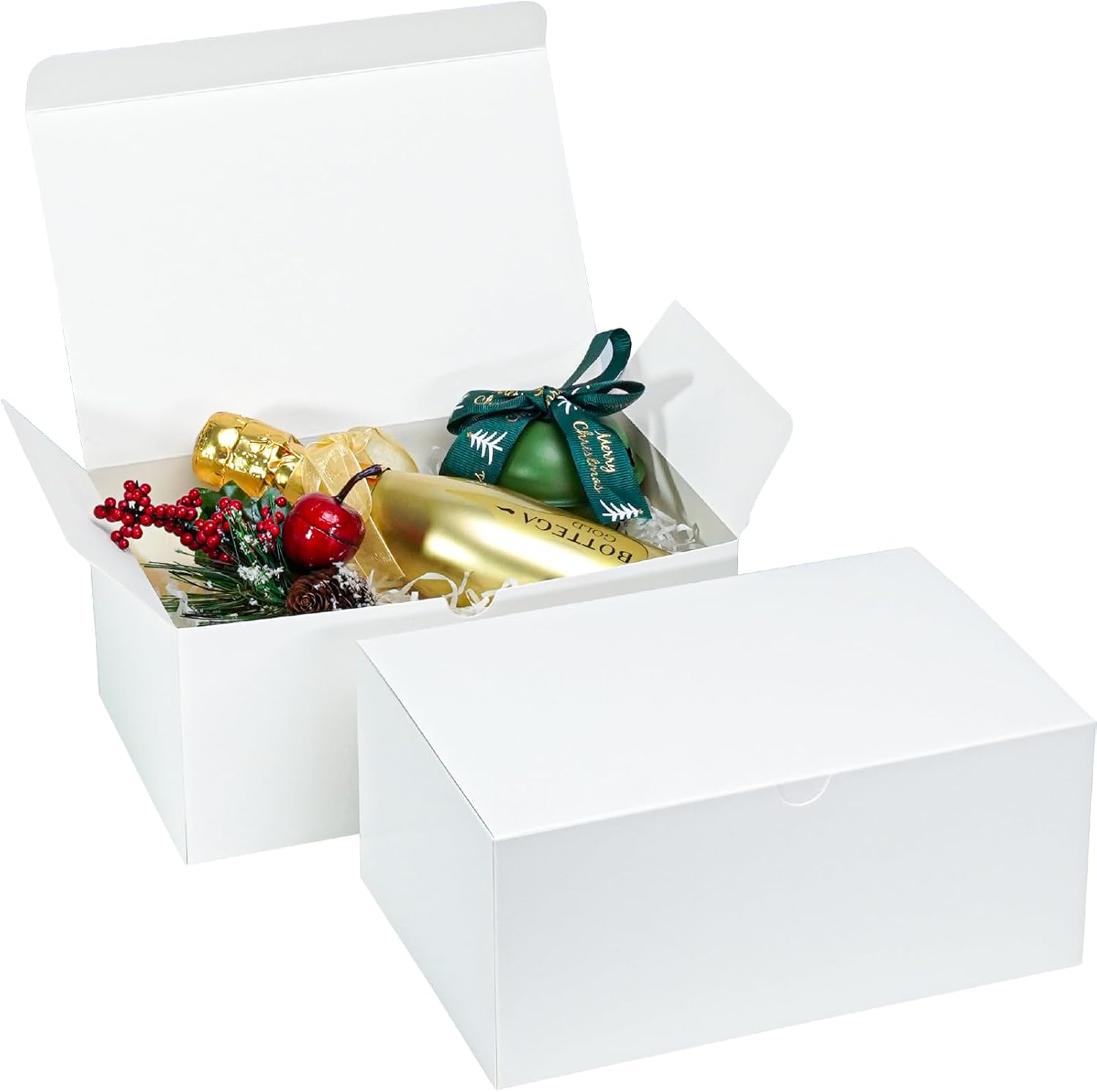 UnicoPak 24 Pack Gift Boxes 9x6x4 Inches, White Gift Boxes With Lids ...