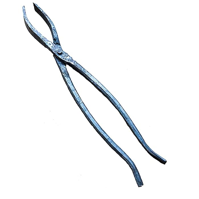 Buy HJGHY Blacksmith Tongs Round Nose Flat Nose Iron Pliers Blacksmith ...
