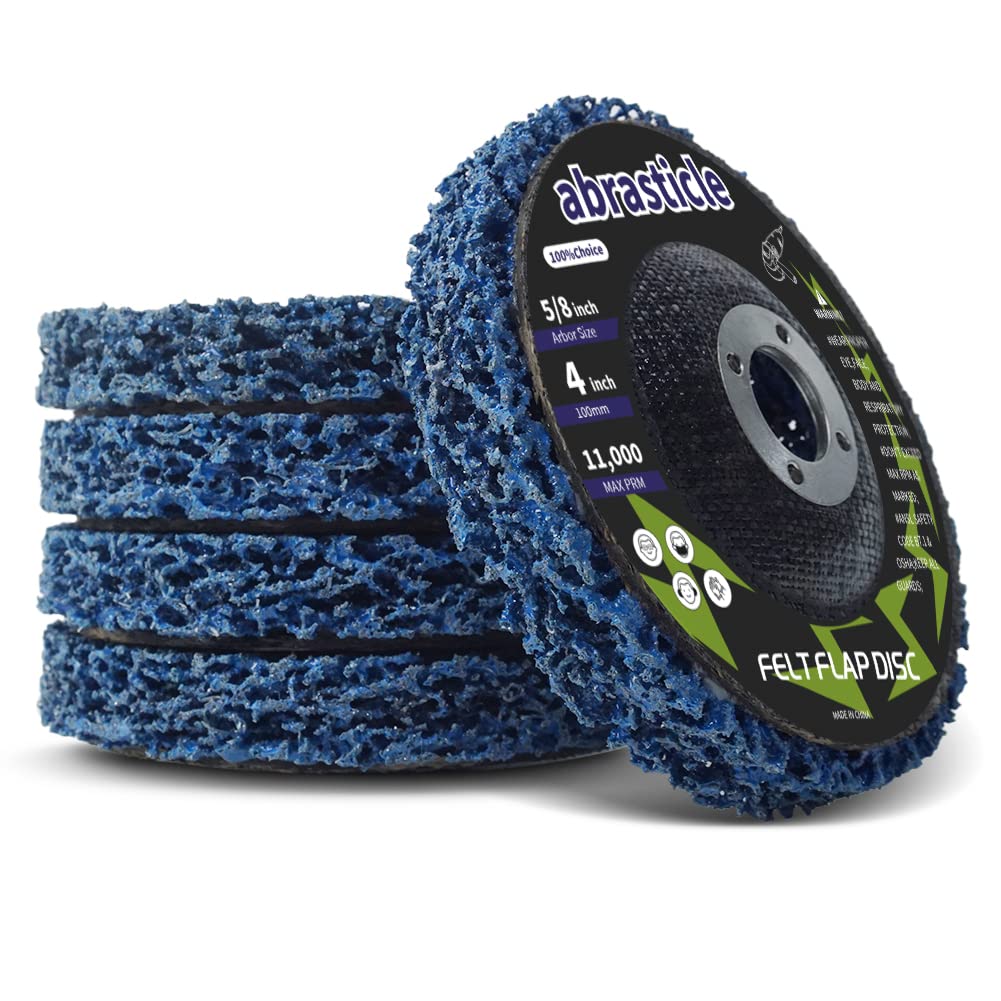 Snapklik.com : Abrasticle 5 Pcs 4 Inch Poly Strip Wheel Disc Rust ...