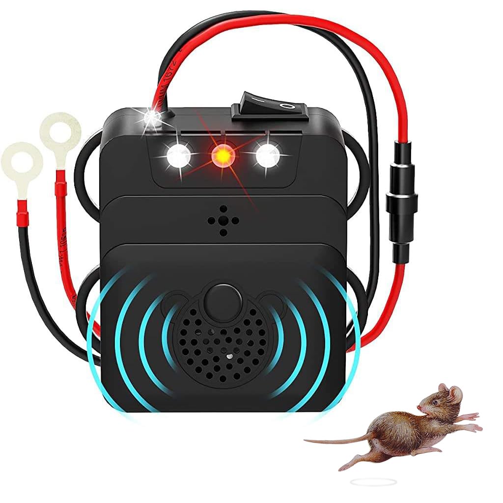 Rodent Repeller for Car, 12V Under Hood Rodent Repeller Car Pest ...