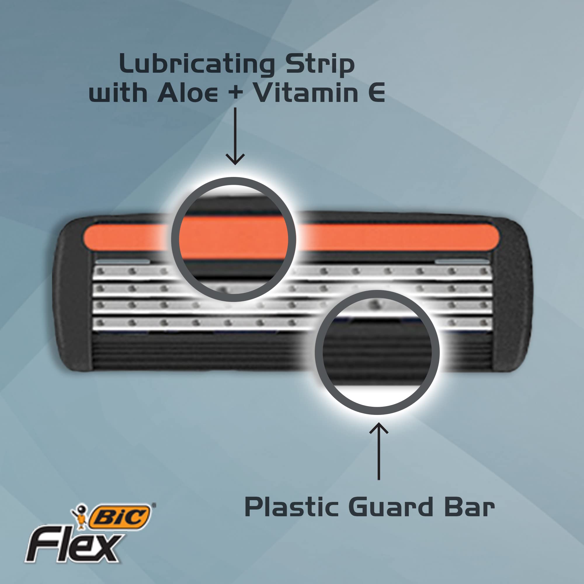 Snapklik.com : Flex 4 Refillable Razors For Men, Long-Lasting 4 Blade ...
