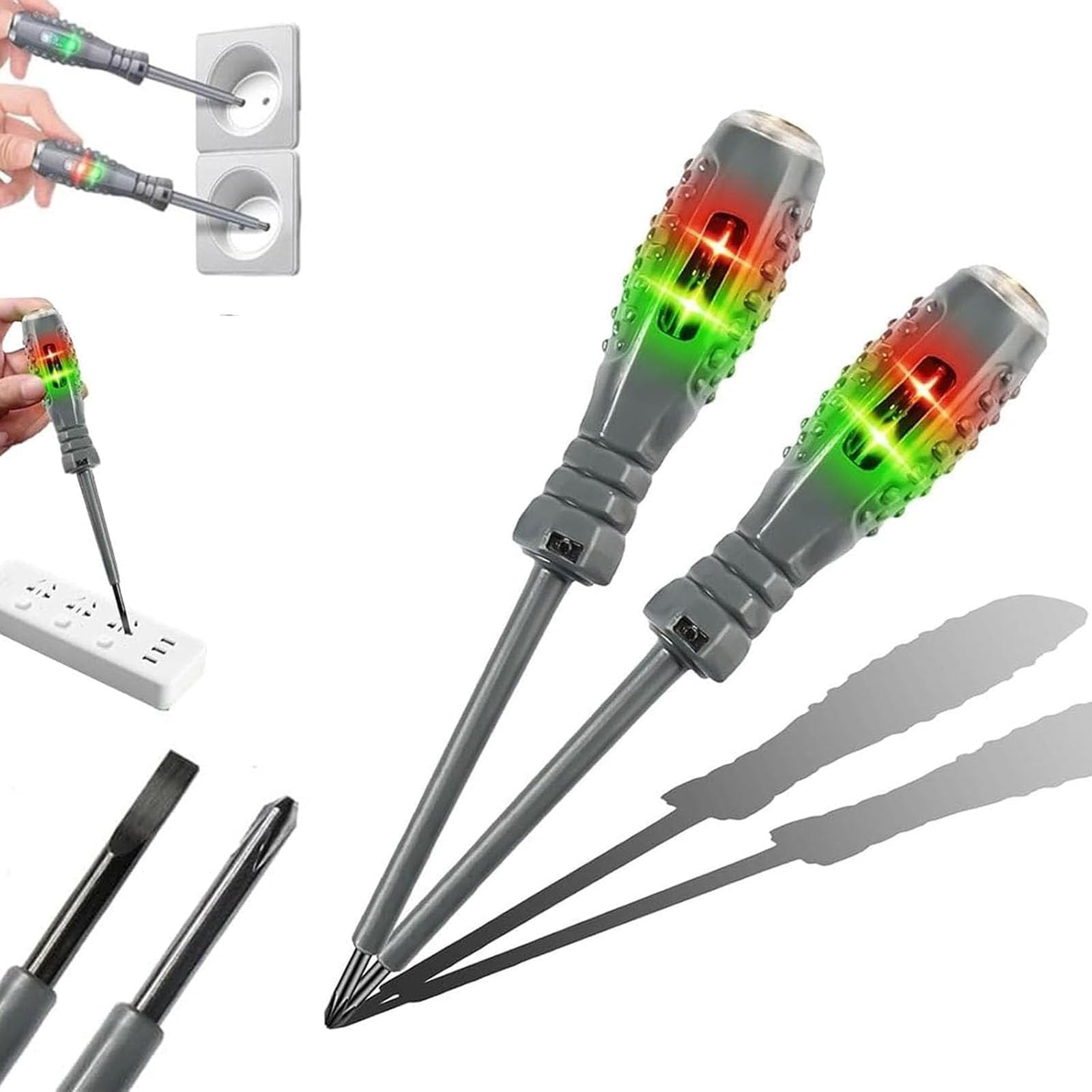2PCS Electrical Circuit Tester Pens, 2-in-1 High Torque Strong Magnetic ...