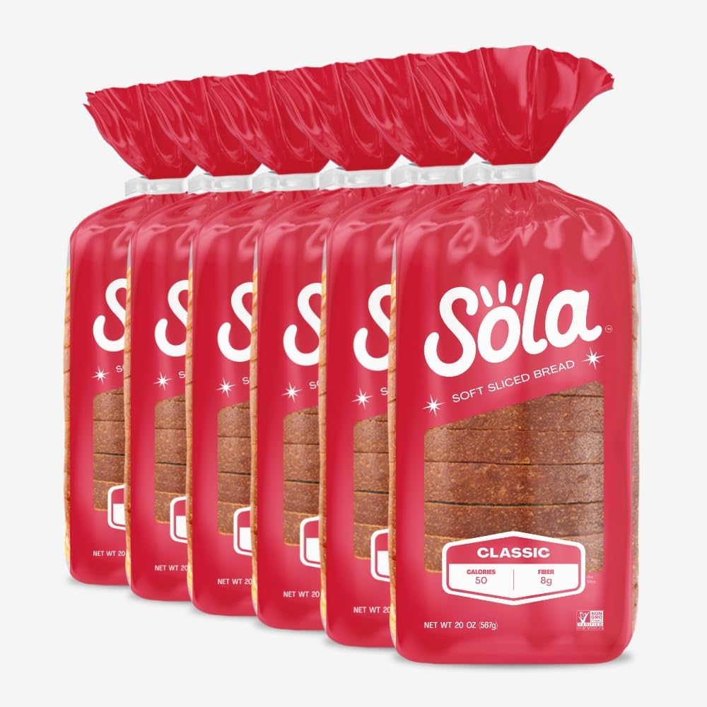 Amazon.com: Sola Classic White Bread, 20 oz Loaf, Non-GMO, High Fiber ...
