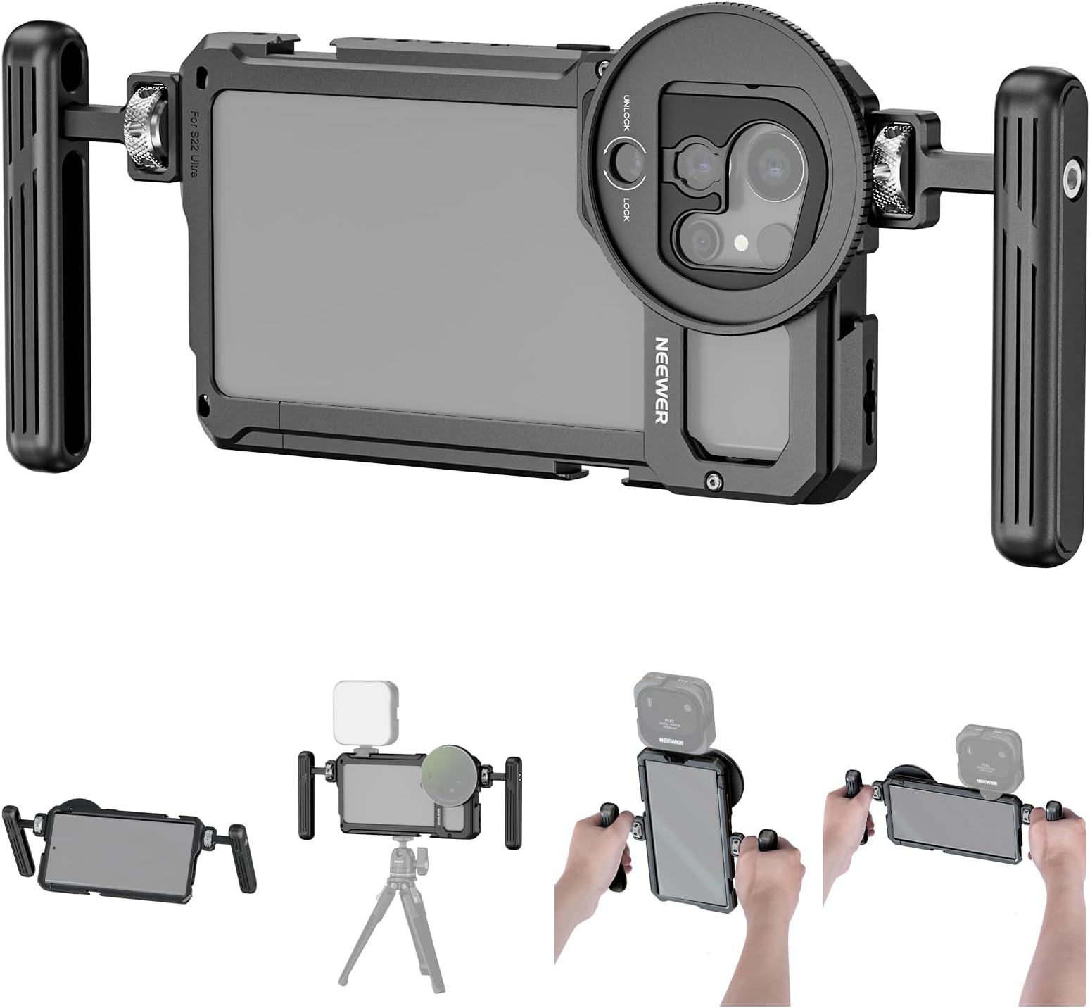 NEEWER Phone Cage Video Rig Kit Compatible con Samsung S22 Ultra con ...