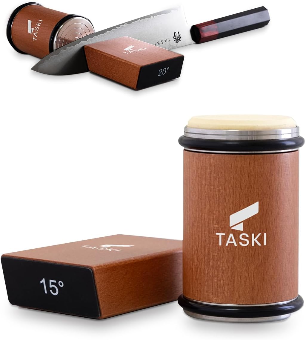 Amazon.com: Taski Rolling Sharpener, Kitchen Knives Sharpener with Ceramic and Stainless, Knife ...