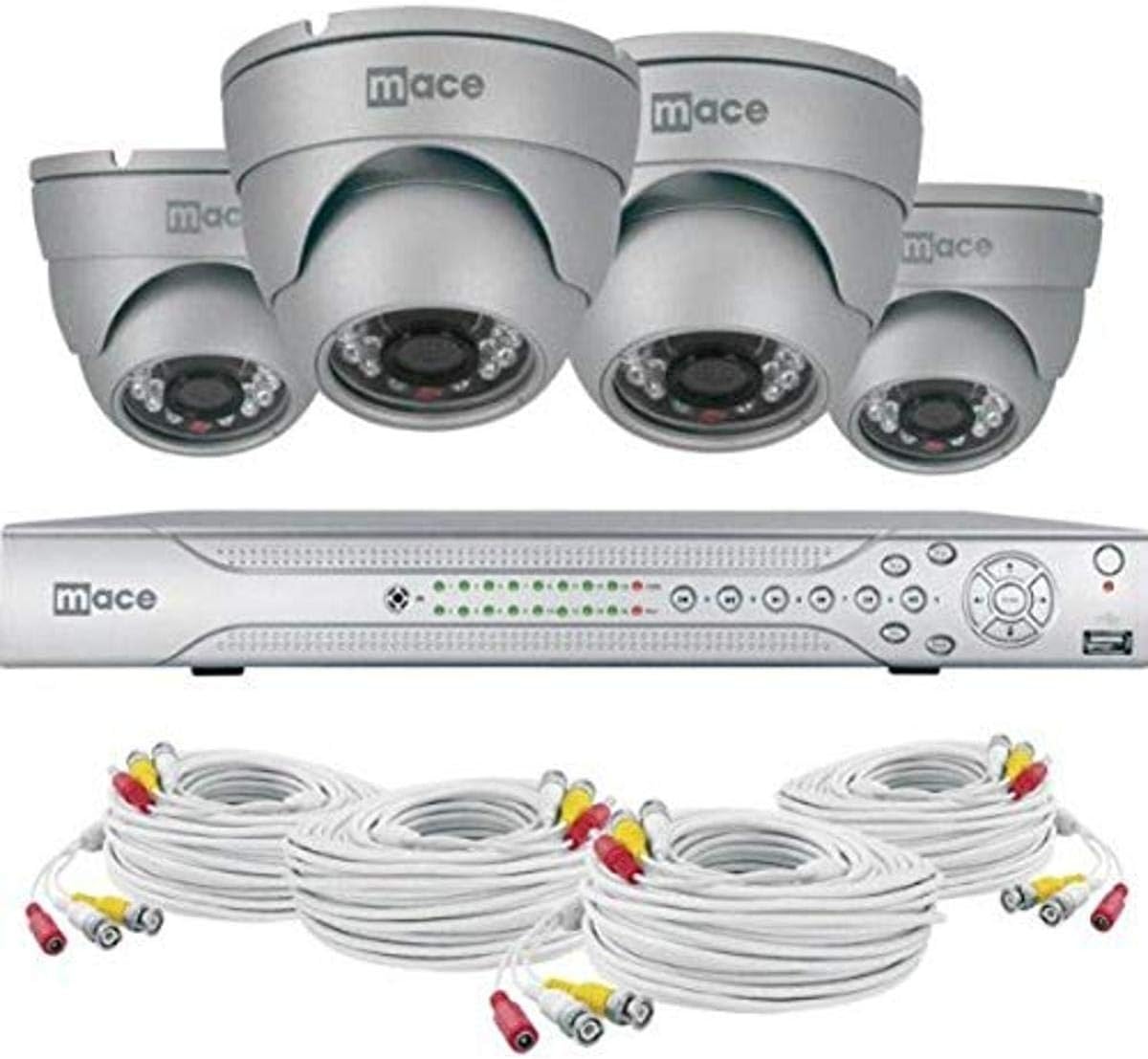 Amazon.com : Mace Security MVK-SQ8CH4CAMD MaceView SQ80 and 4 Cam IR ...