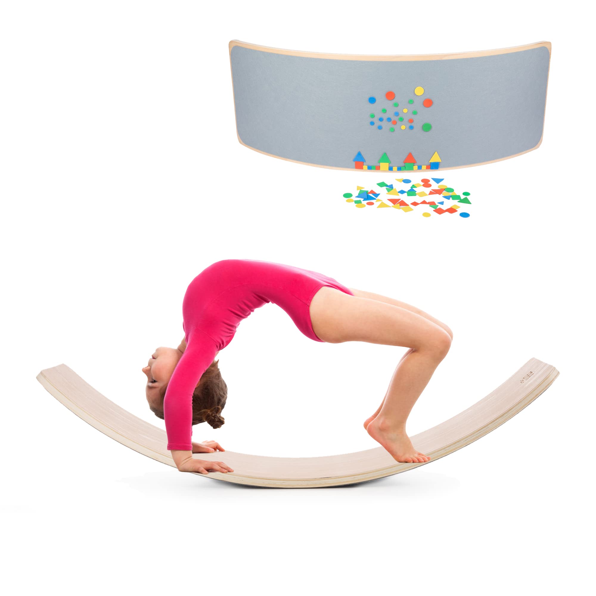 Buy Epia's Wooden Wobble Balance Board - for Kids and Adults - Natural ...