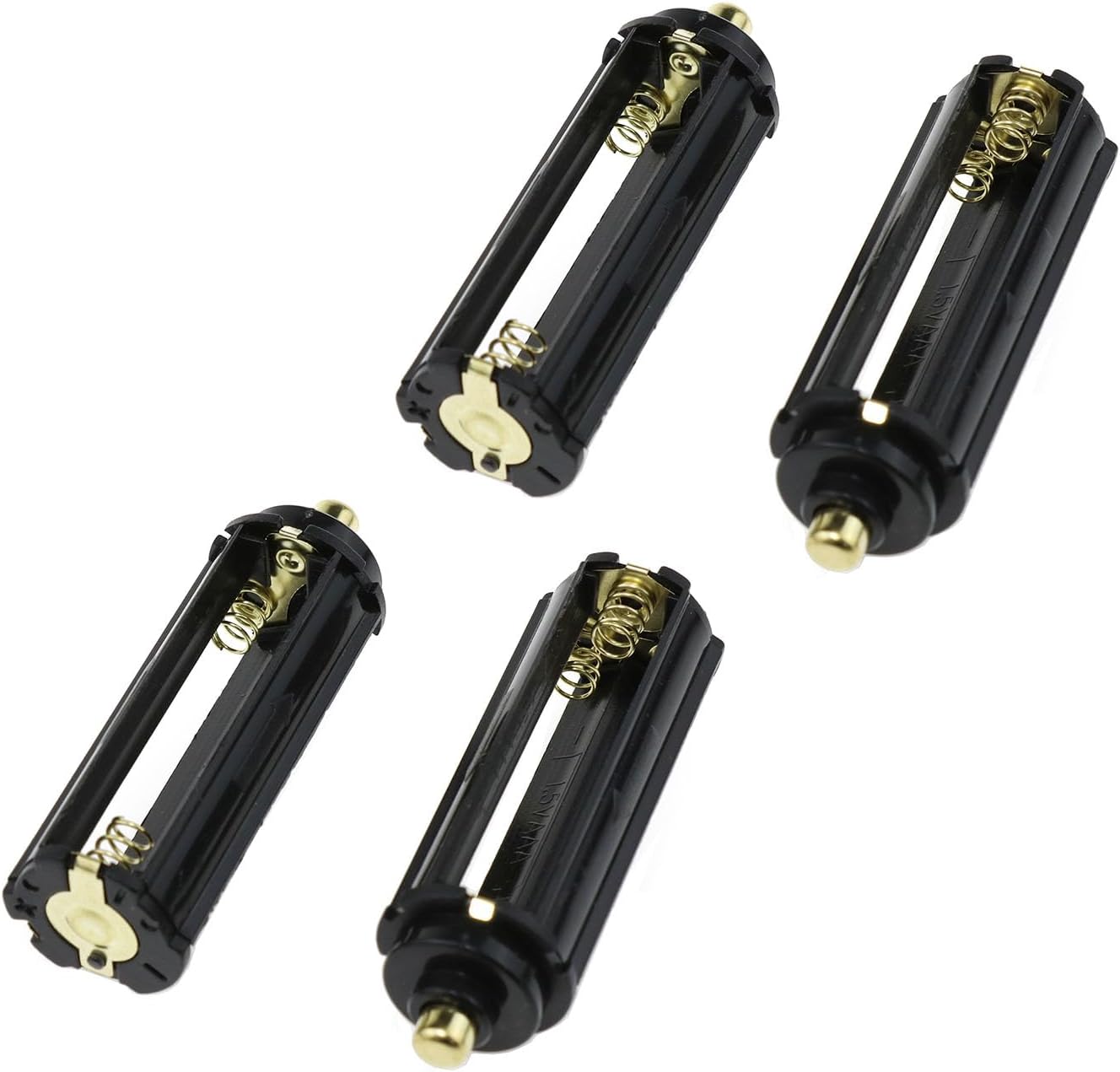 Amazon.com: Dookoe Black Cylindrical Battery Holder Plastic 3x1.5AAA ...