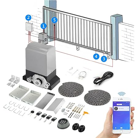 Amazon.com: Automatic Sliding Gate Opener APP Control Electric Slide ...