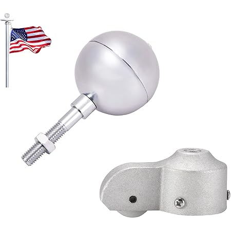 Amazon.com : NQ Flagpole Top Replacement Kits - Silver Aluminum ...