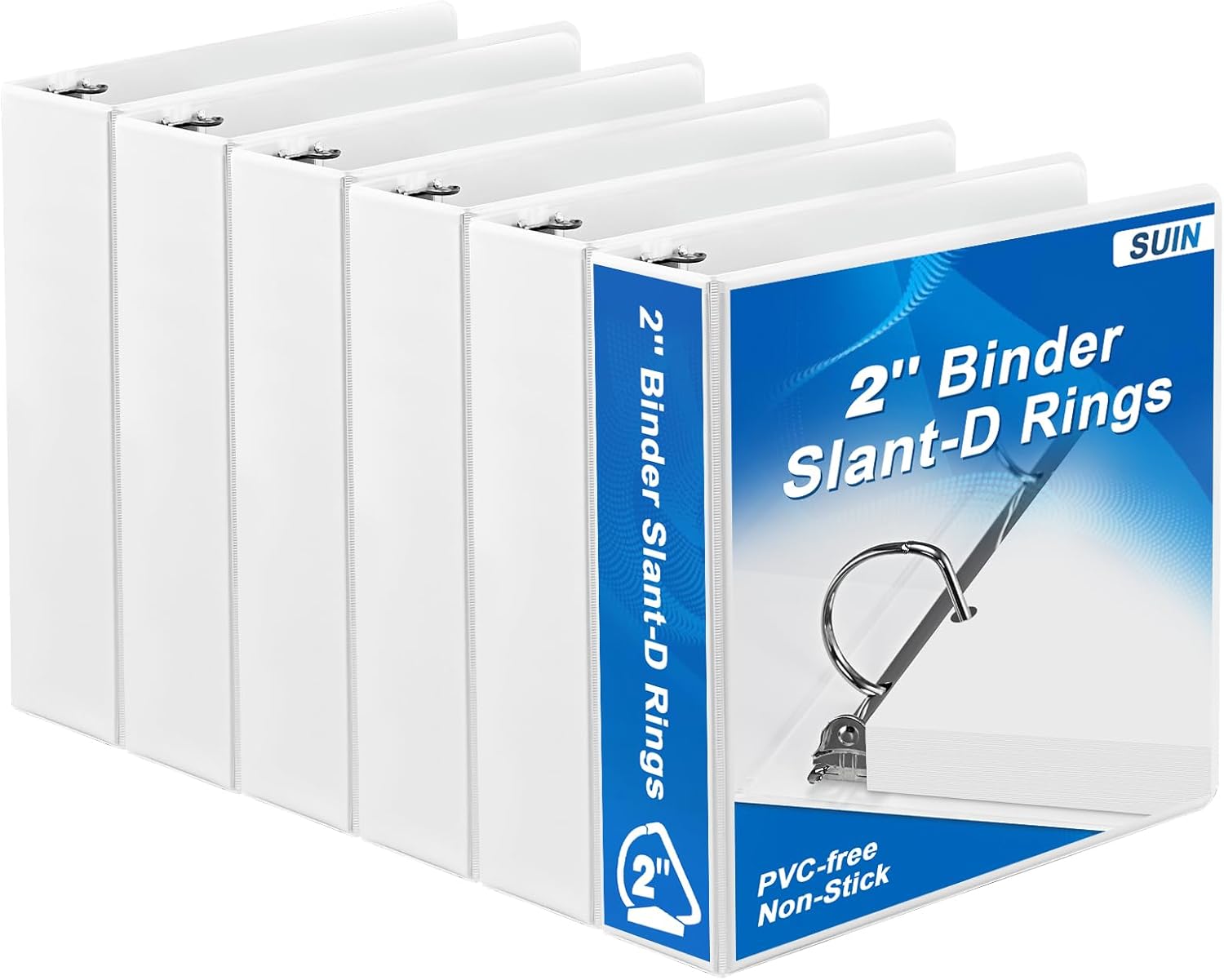 Amazon.com : 2 inch 3 Ring-Binders, Slant D Ring-Binder, 6 Bundle Packs ...