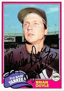 Amazon.com: Brian Doyle autographed Baseball Card (New York Yankees ...