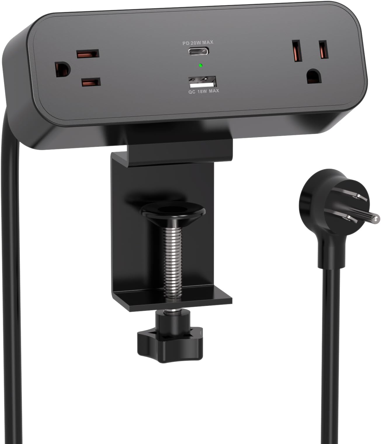 Amazon.com: Yundian Desk Clamp Power Strip with 3 AC Outlets, Desktop ...