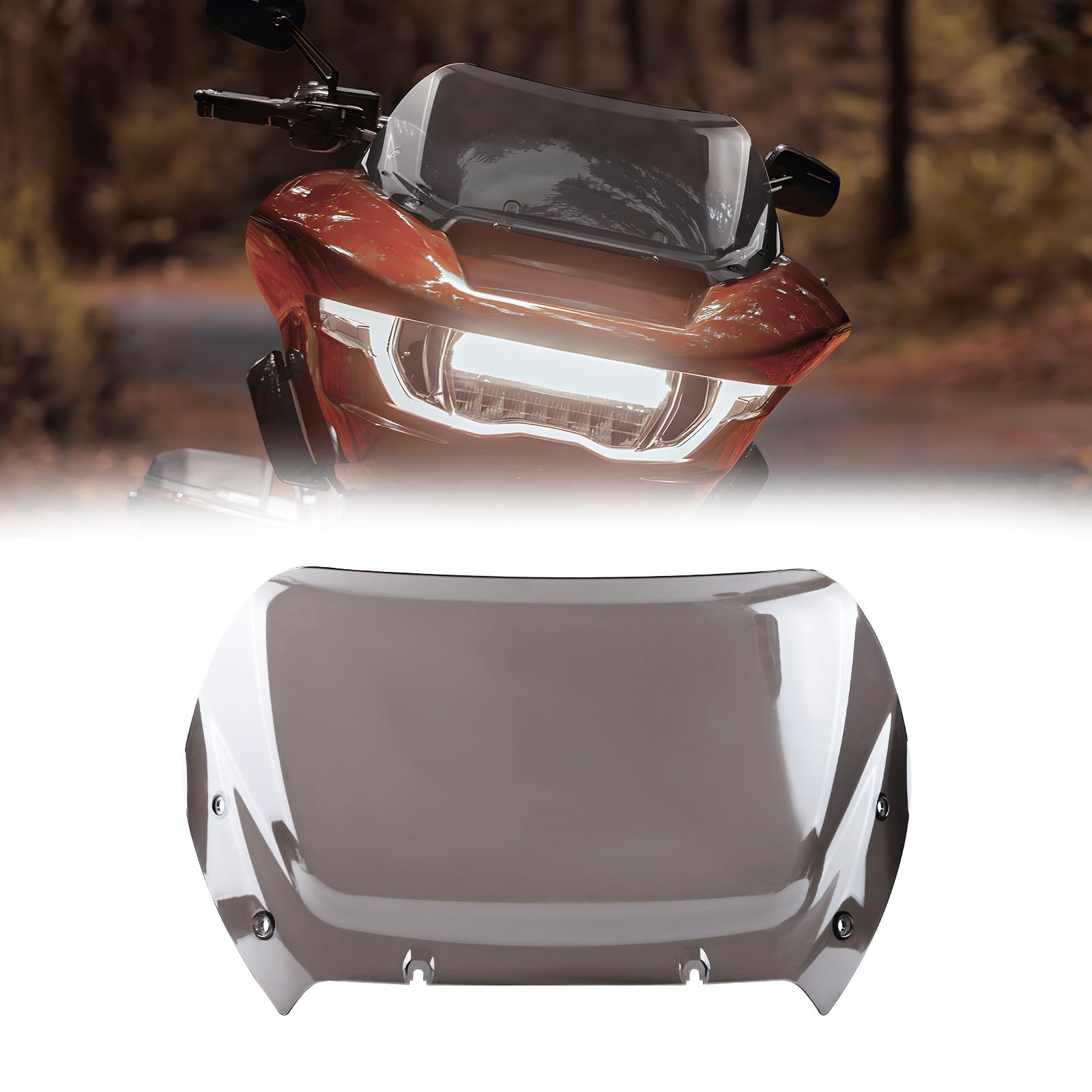 Amazon.com: LUXEMOTO 10" Windshield for Harley Road Glide CVO 2024 ...