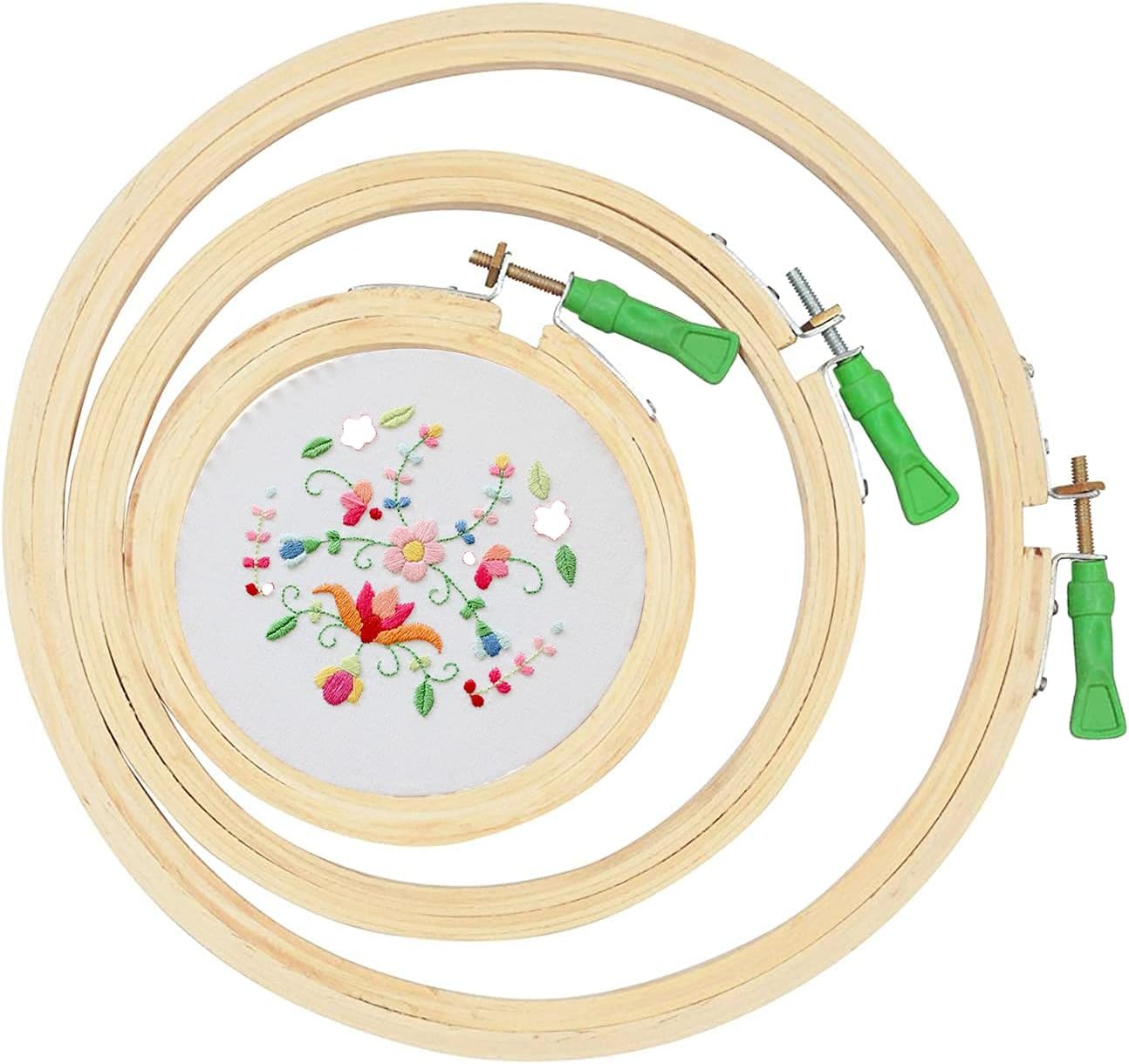 Vahvaa® Wooden Embroidery Hoop Ring Frame: Set of 2 pcs: for Cross ...