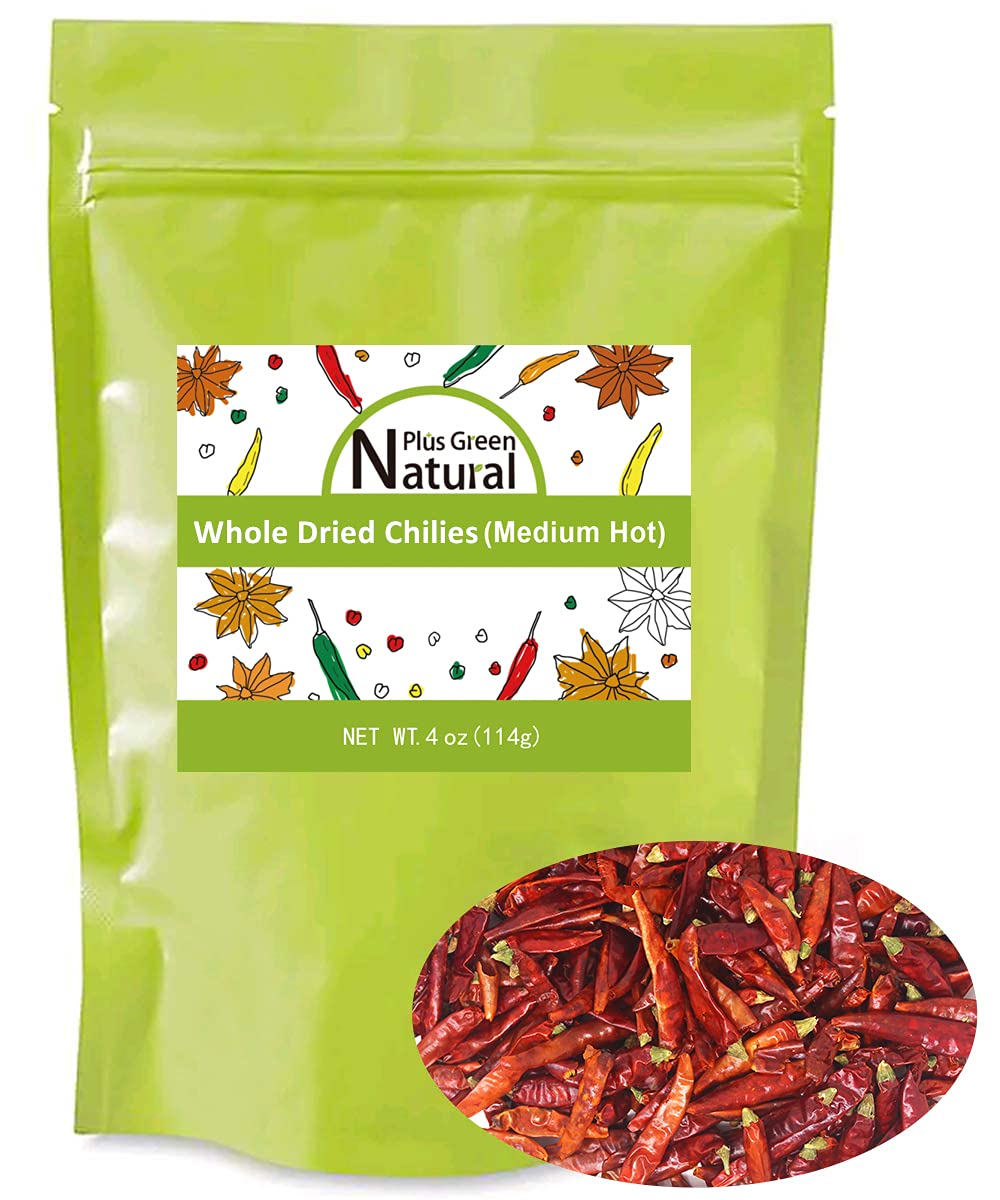 Amazon.com : Dried Sichuan Red Chili Peppers Whole 4 Ounces, Medium Hot ...