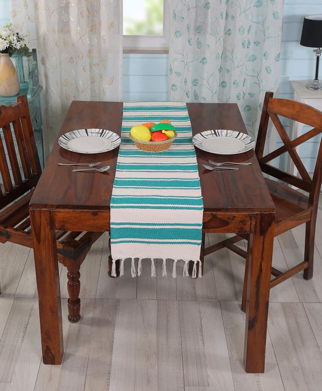 Buy HEAVEN WORLD Luxurious 100% Natural Pure Cotton Table Runner 14'' x ...