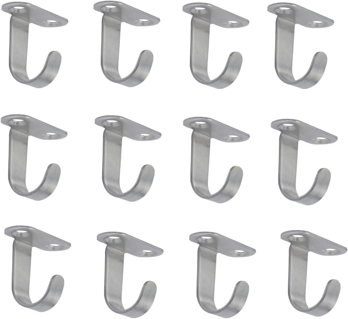 Amazon.com: Unlorspy 12PCS Stainless Steel Under-Shelf Coat Hook with ...