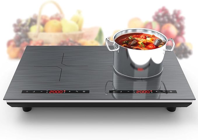 Amazon.com: POTFYA Double Induction Cooktop,4000W 24 inch Induction ...
