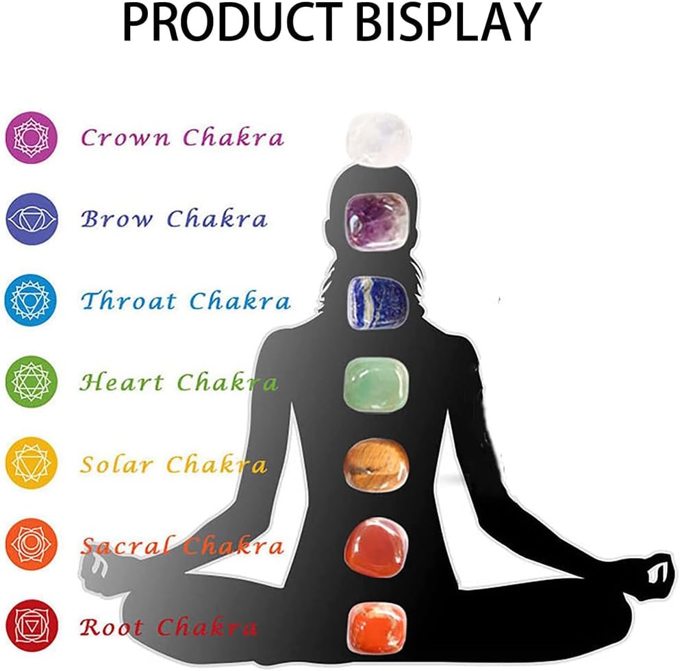PAIQIU Chakra Stones Healing Crystals Set – 14 Pcs Natural Tumbled ...