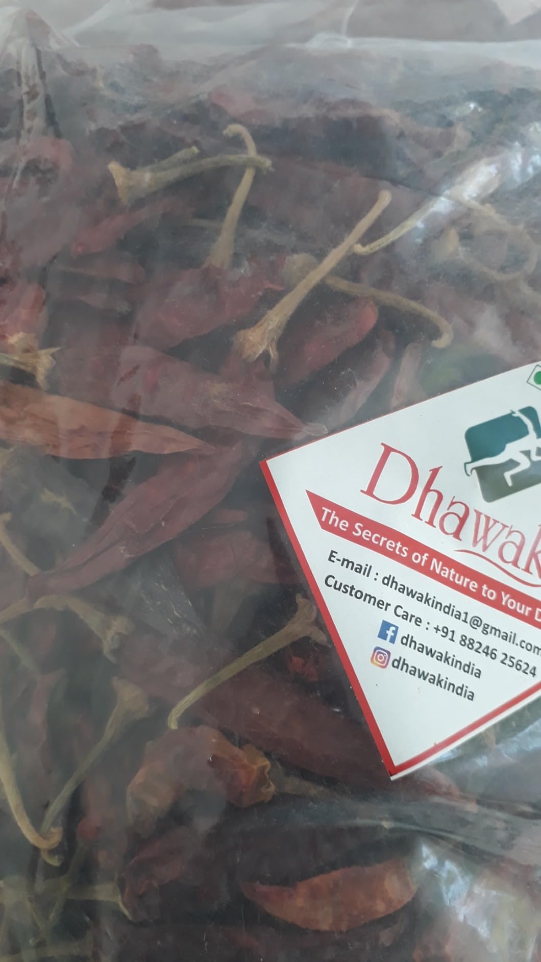 DHAWAK Mathania Red Chilli - 800 Gms. (Lal Mirch) (Stemless) Sortex ...