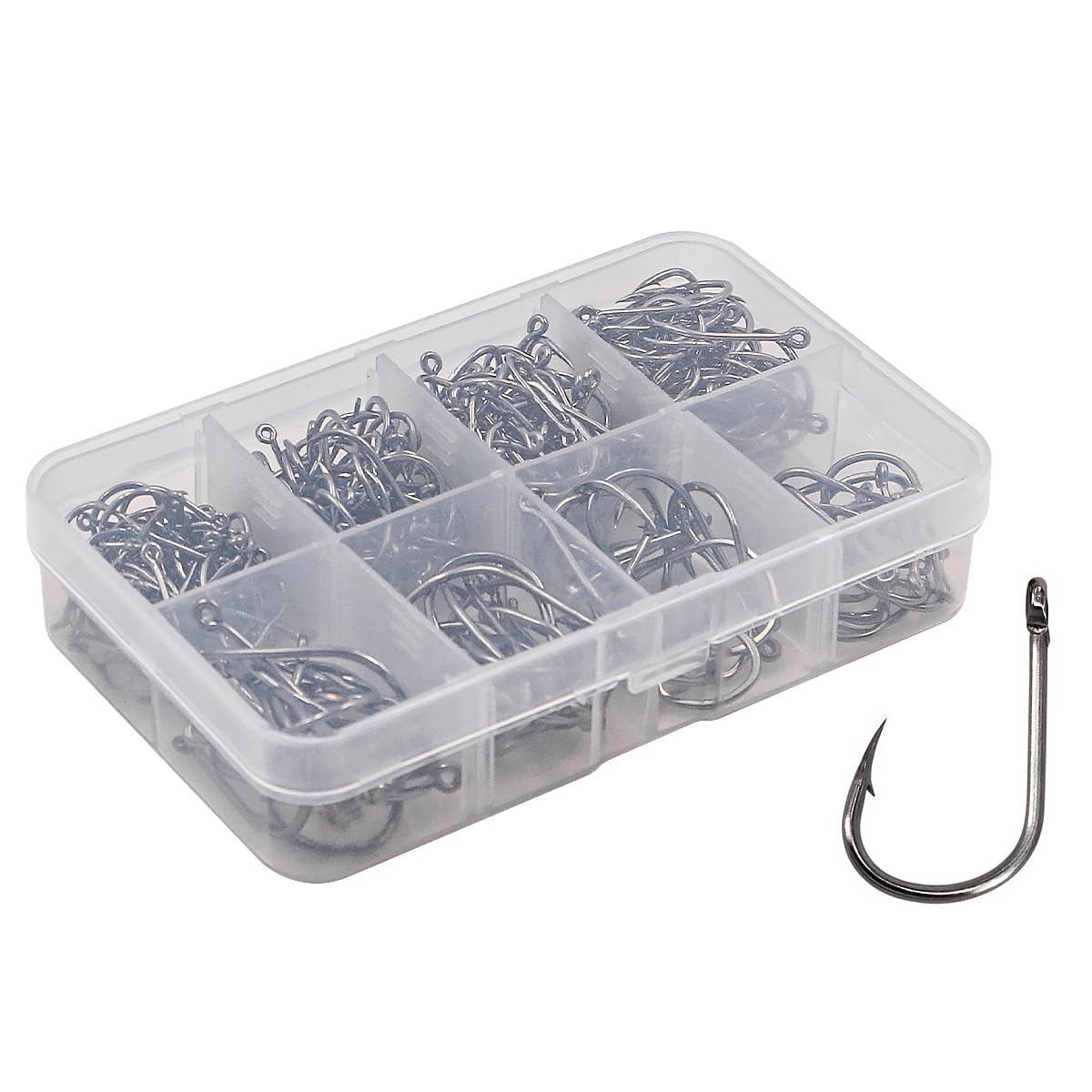 300PCS NUZAMAS Fishing Hook 9#-16# Barbed Hooks Pike Fishing Tackle ...